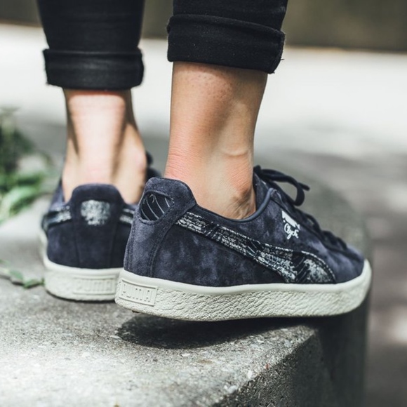 Puma | Shoes | Puma Clyde Marine Japanese Ukiyoe Great Wave Navy | Poshmark